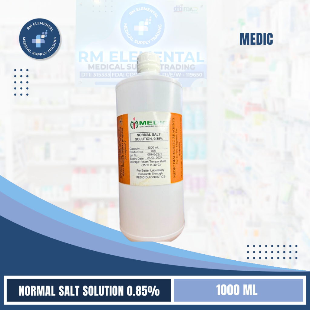 ( 1000ML ) NORMAL SALT Solution 0.85% MEDIC | Shopee Philippines
