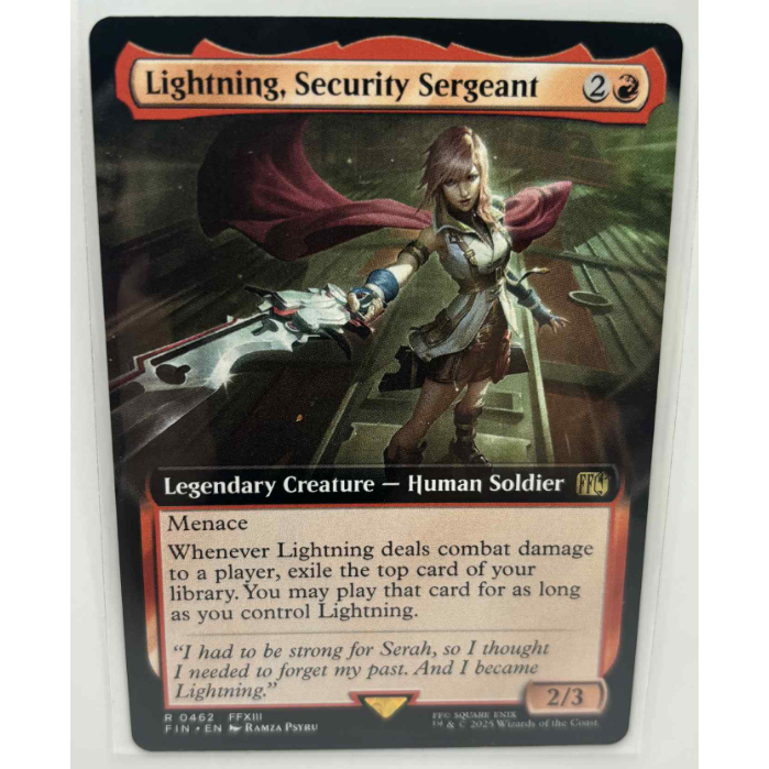 MTG TCG | FIN-0462 R (Extended Art Non-foil) Lightning, Security ...