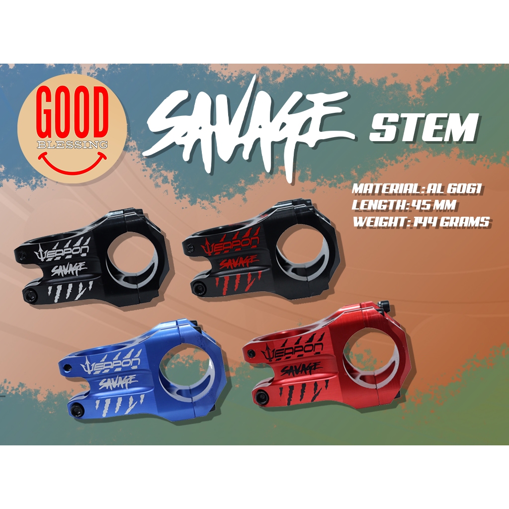 Stem Weapon Savage Short Stem CNC 45mm | Shopee Philippines