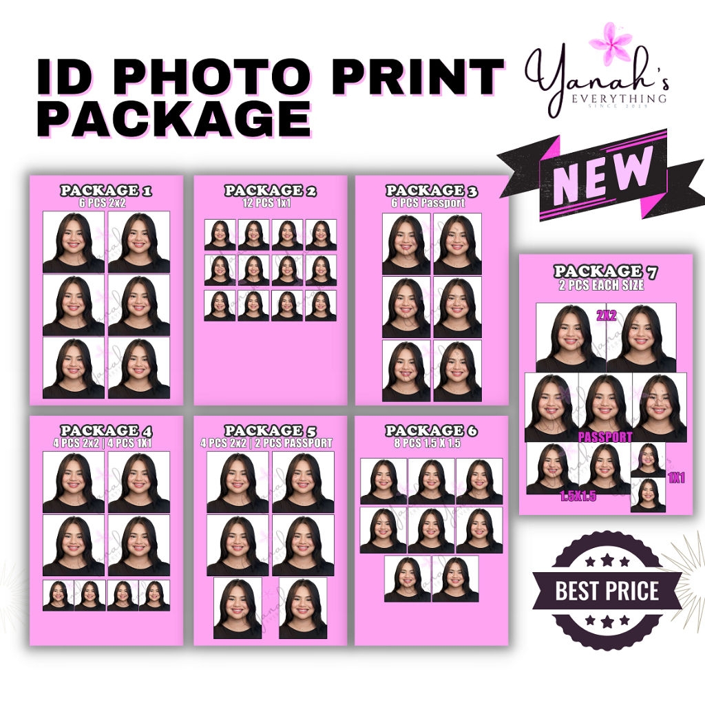 ID Picture Photo Print All Size - 2X2 | 1.5X1.5 | 1X1 | PASSPORT ...