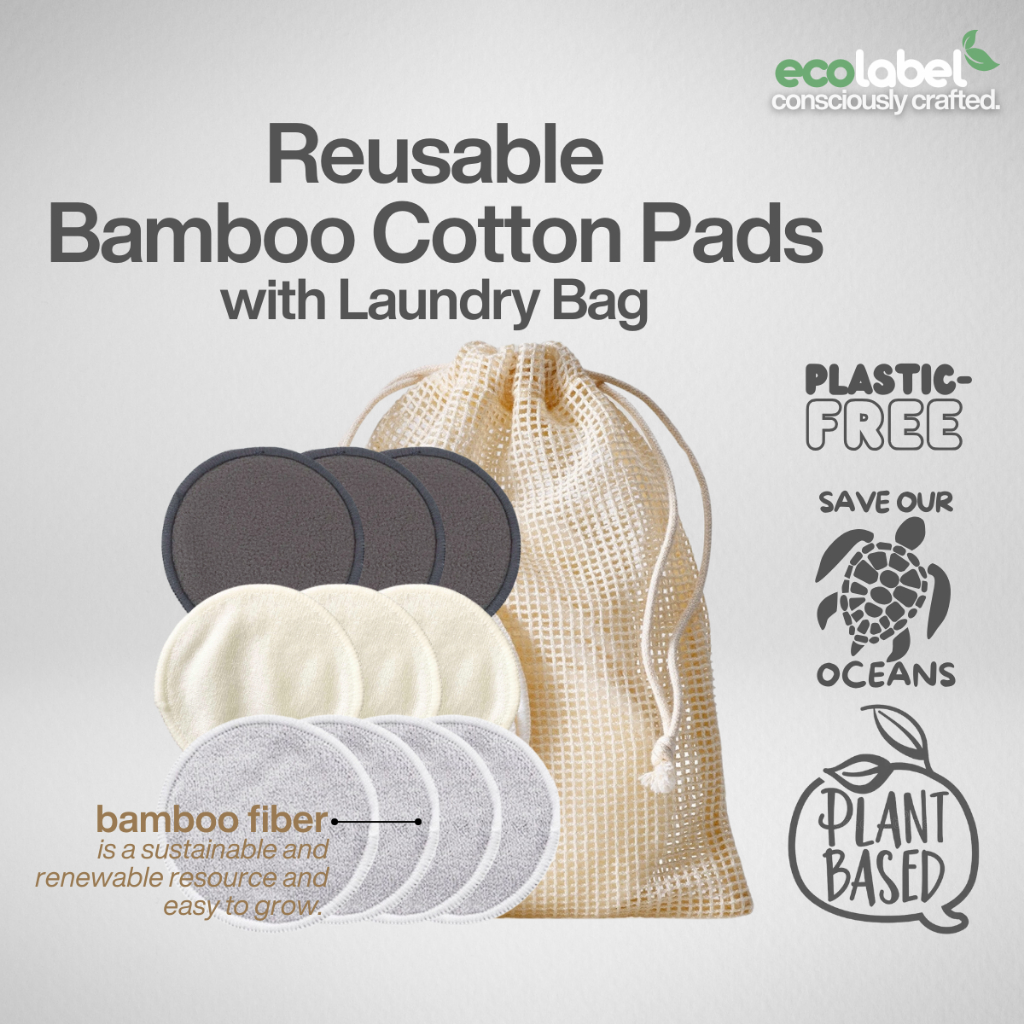 Eco-friendly Reusable Cotton Pads 10pcs 100% Biodegradable Compostable ...