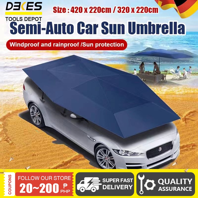 Semi-Automatic Car Sun Shade Umbrella Tent Detachable Multifunctional ...