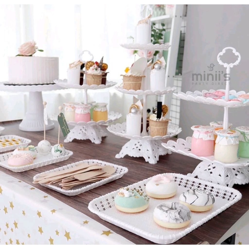 1/2/3 Layer Plate For Cake, Fruit, and Dessert For Birthdays, Weddings ...
