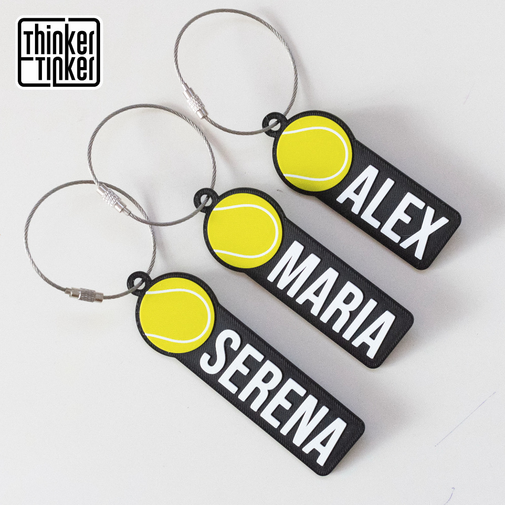 Personalized Tennis Bag Tags, Custom Tennis Name Tags, Luggage Tags ...
