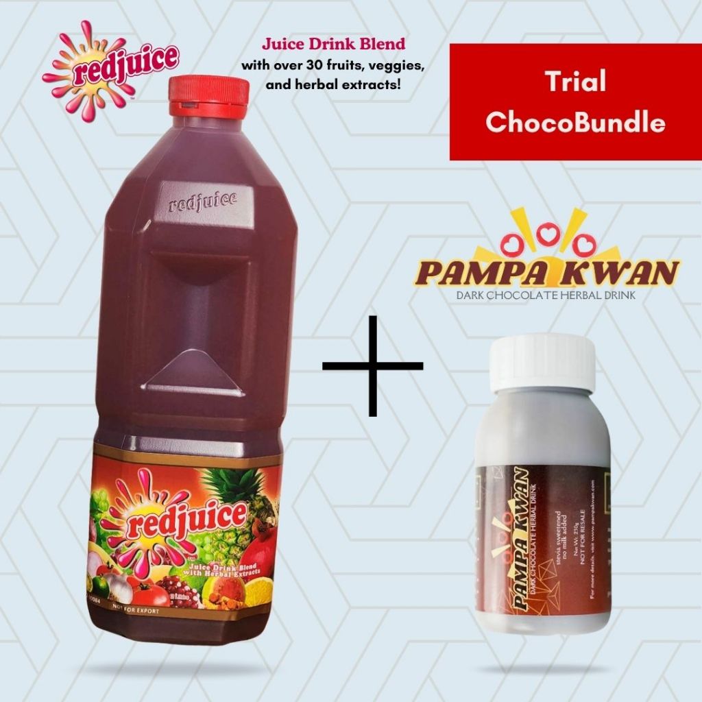 TRIAL CHOCOBUNDLE (1+1) - Redjuice (2L) with PAMPA KWAN Sugar-free Dark ...