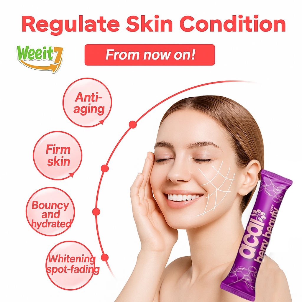 Weekit7 Acai Berry Powder Organic Beauty Juice Anti-Aging Detox White ...