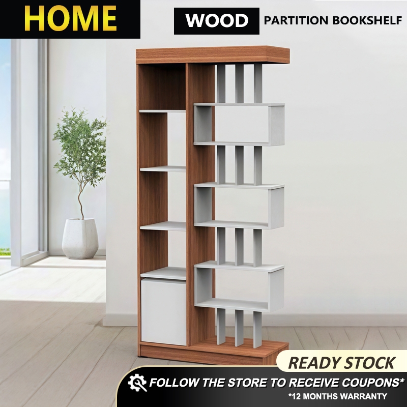 【200cm Tall】Modern Wooden Divider Shelf – Multi-Layer Storage Cabinet ...