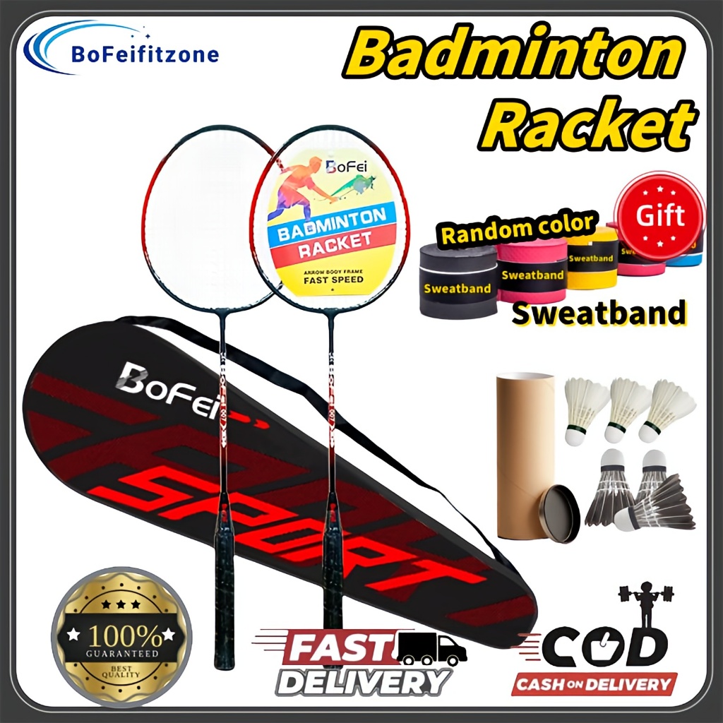 【Free Gift】Badminton Rackets Set With Free Ball Badminton for Students ...
