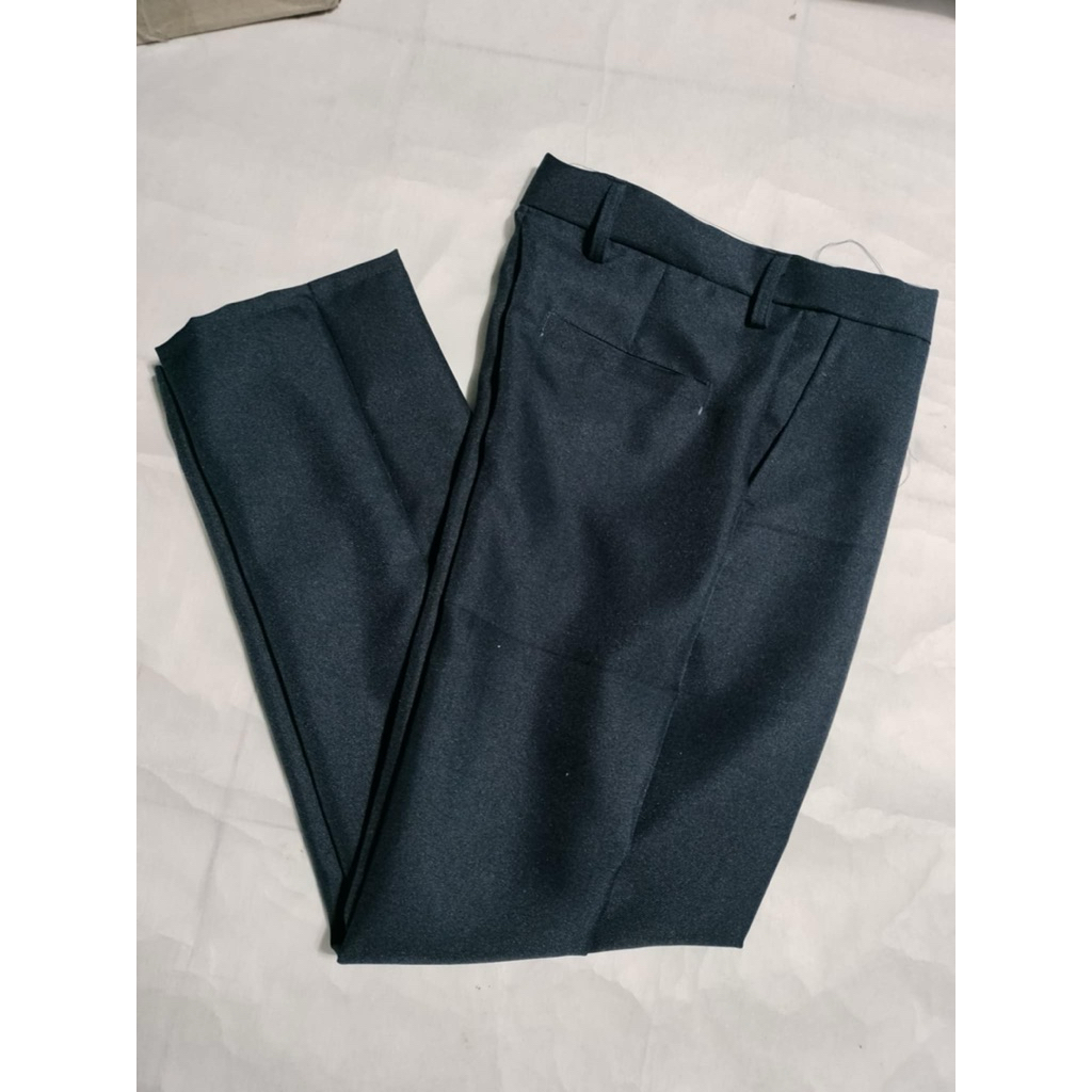 Navy blue pants semi baston ( bakal zipper) | Shopee Philippines