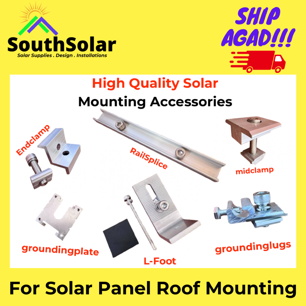 PV rails aluminum railings solar mounting accessories lfoot mid clamp ...