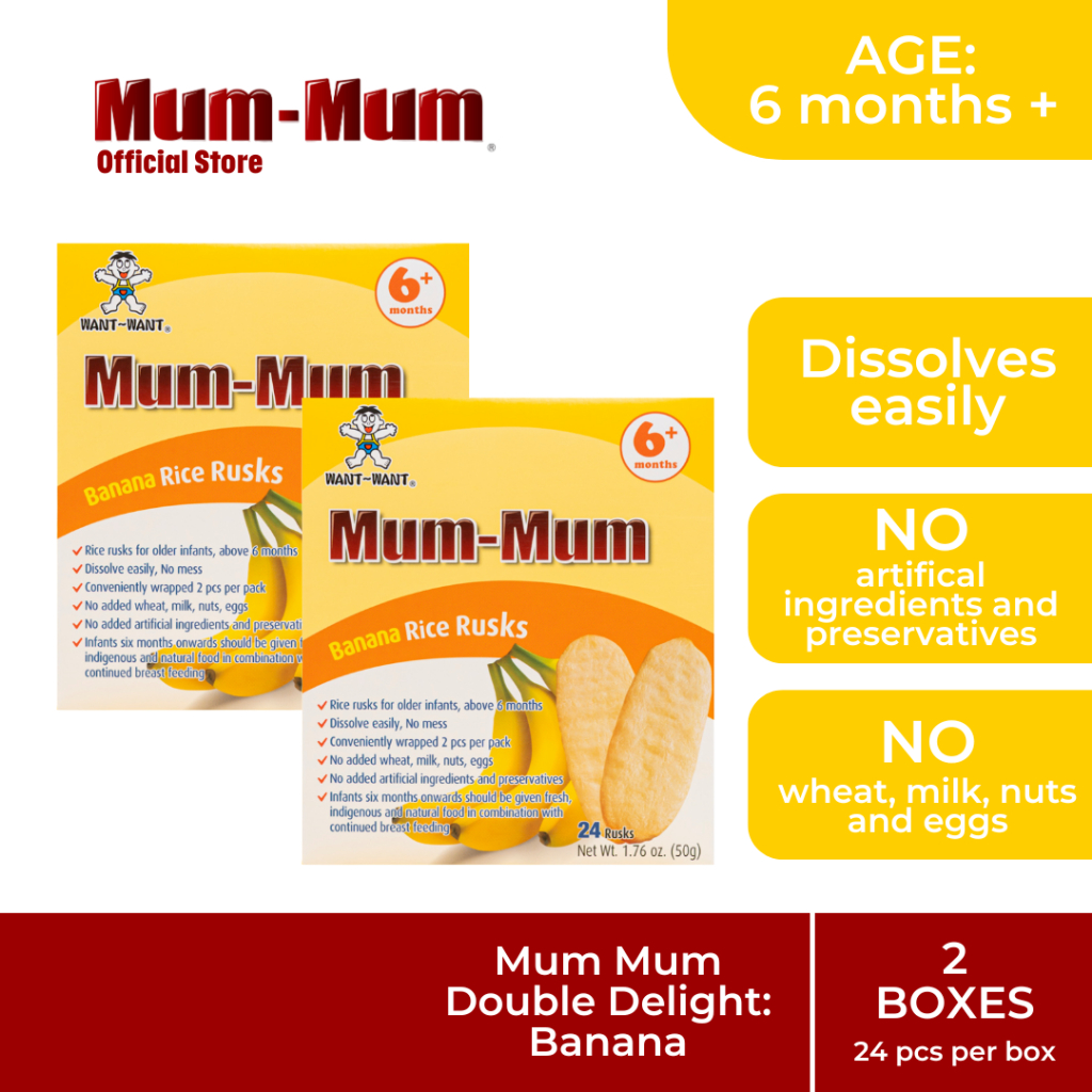 Mum Mum Double Delight: Banana (2 pcs x 50g) | Shopee Philippines