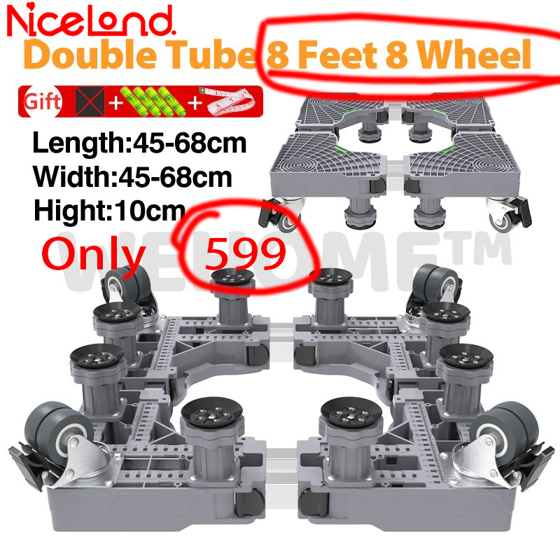 8 Legs 8 Wheels Washing Machine Stand with Wheels Patungan ng ...