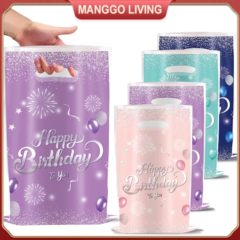 50Pcs Plastic Bag With Handle Design Takeout Plastic Packaging Candy ...