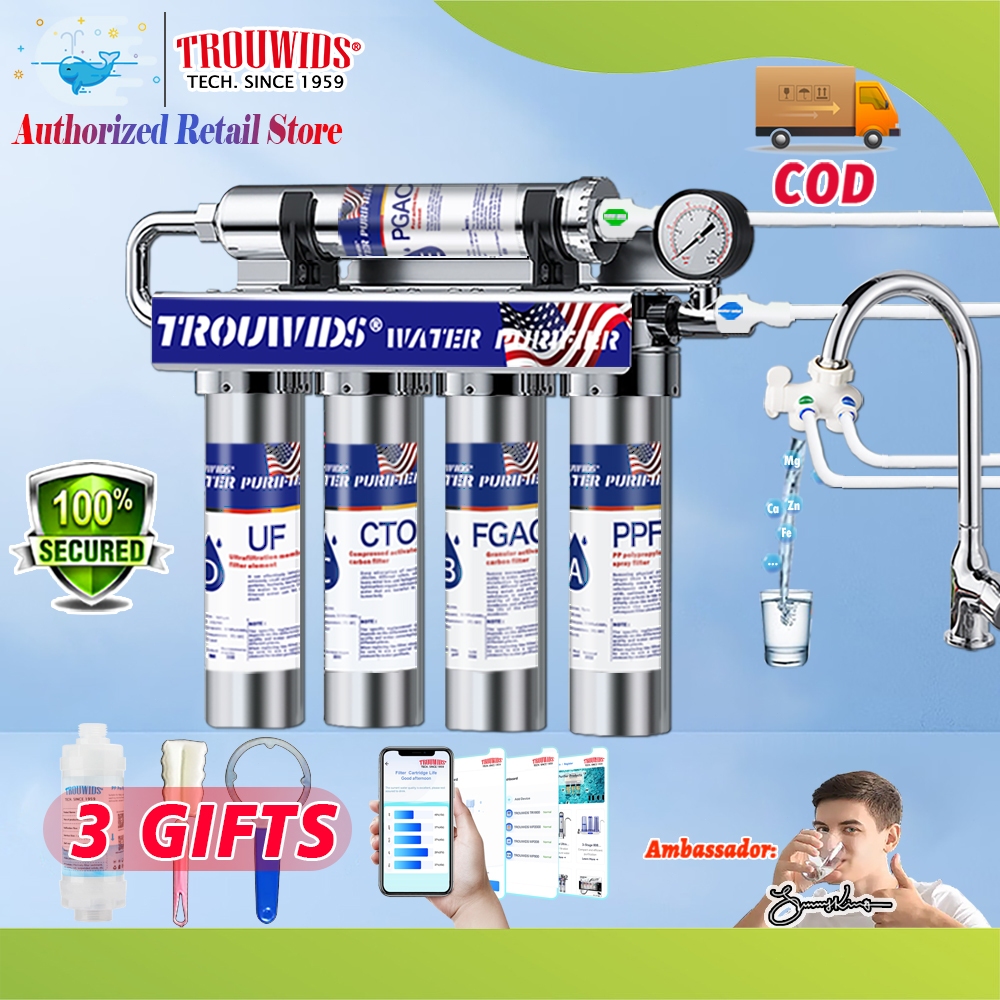 TROUWIDS Water Purifier Filter Alkaline 5 Levels System For Faucet Home ...
