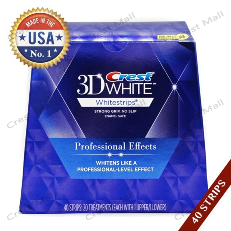 20 Packs Boxed Crest 3D Teeth Whitening Strips Professional Teeth ...