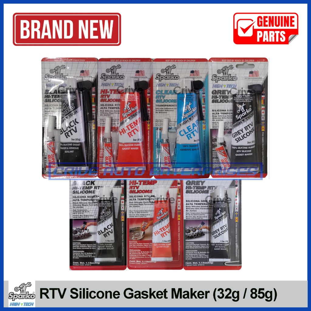 ORIGINAL Sparko Silicone Gasket Maker RTV Sealant, Adhesive (32g / 85g ...