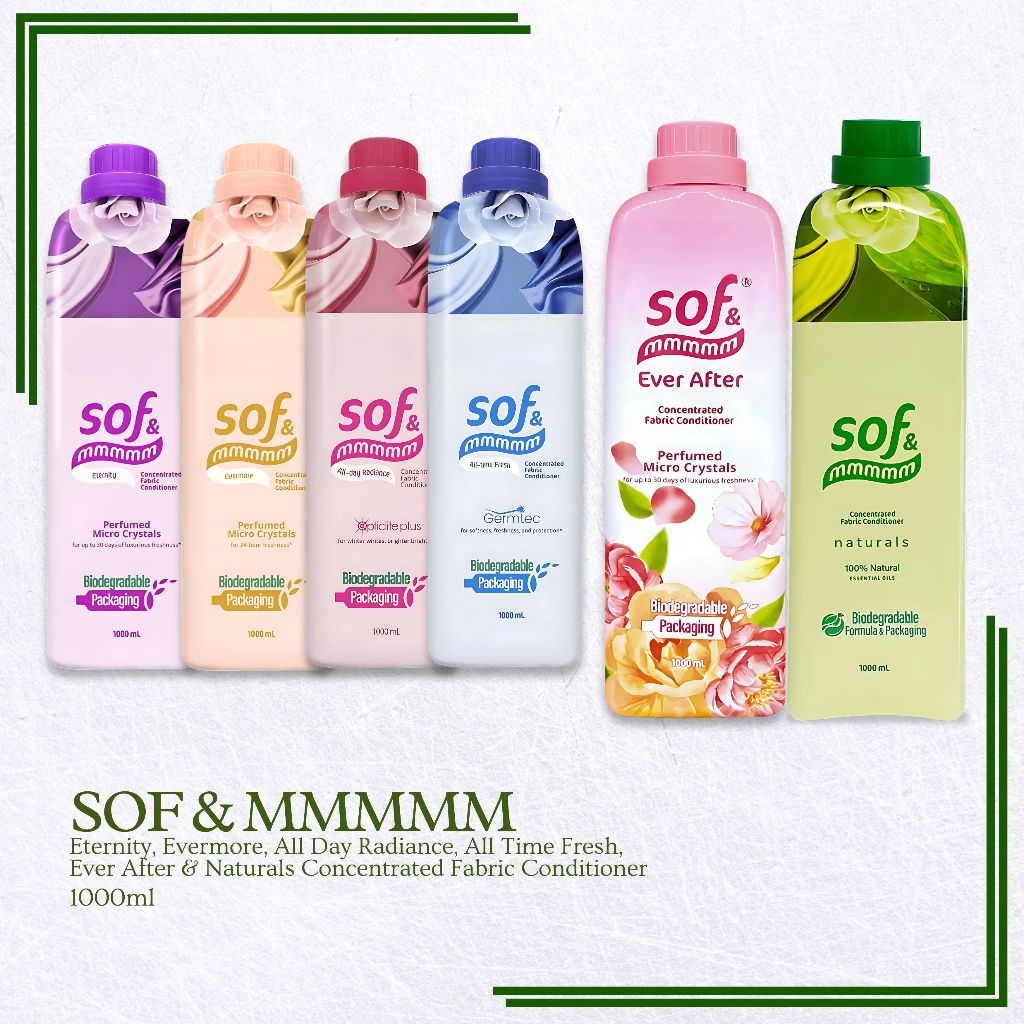 Sof & MMMMM Concentrated Fabric Conditioner Eternity, Evermore, etc ...