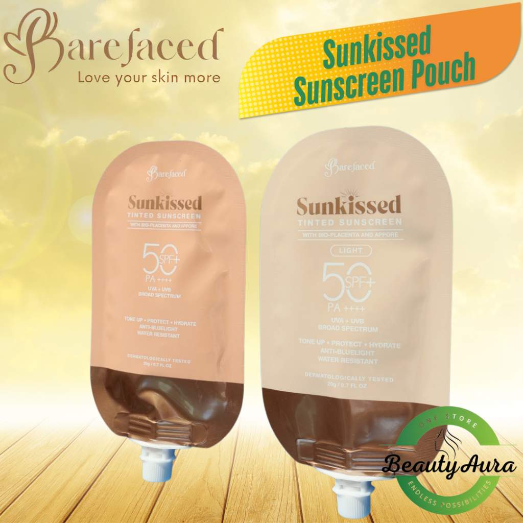BAREFACED POUCH SUNSCREEN SPF50 PA ++++ UVA UVB RAYS DERMATOLOGICALLY ...