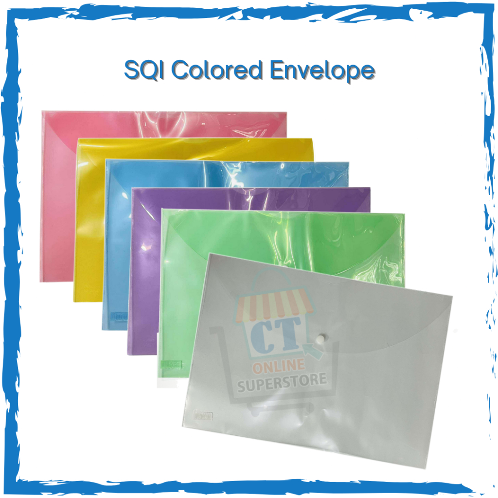 SQI Colored Plastic Envelope Long | Shopee Philippines