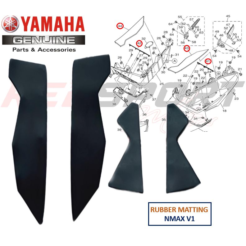 RUBBER MATTING NMAX V1 / V2 YAMAHA GENUINE PARTS | Shopee Philippines