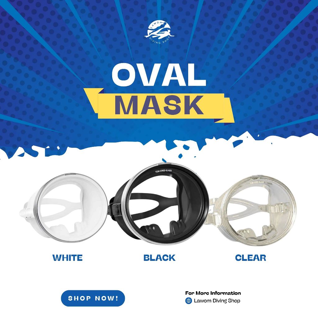 Vintage Oval Mask for Freediving, Spearfishing, and Scuba Diving ...
