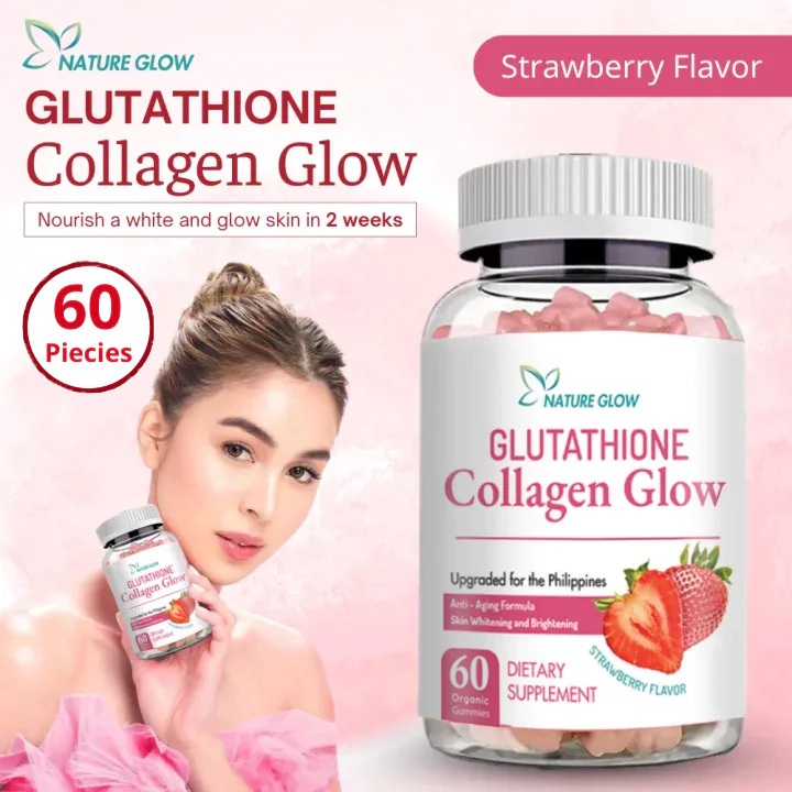 NATURE GLOW Glutathione Collagen Glow Gummies Original Anti-Aging ...
