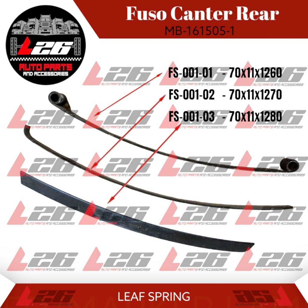 UP-LUC Leaf Spring Molye for Fuso Canter Rear MB161505-1 | Shopee ...