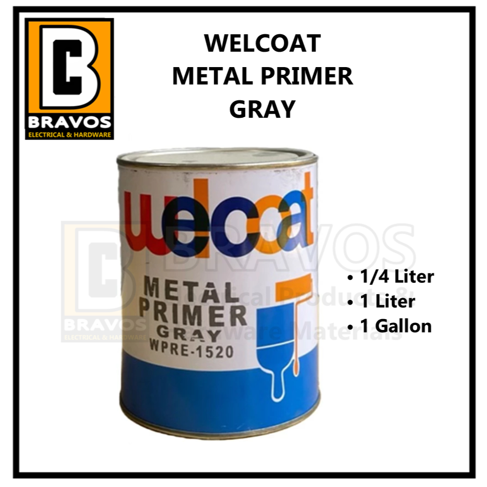 WELCOAT Metal Primer Gray & Red Oxide 1/4 L 1 Liter 1L 1/4L Steel Roof ...