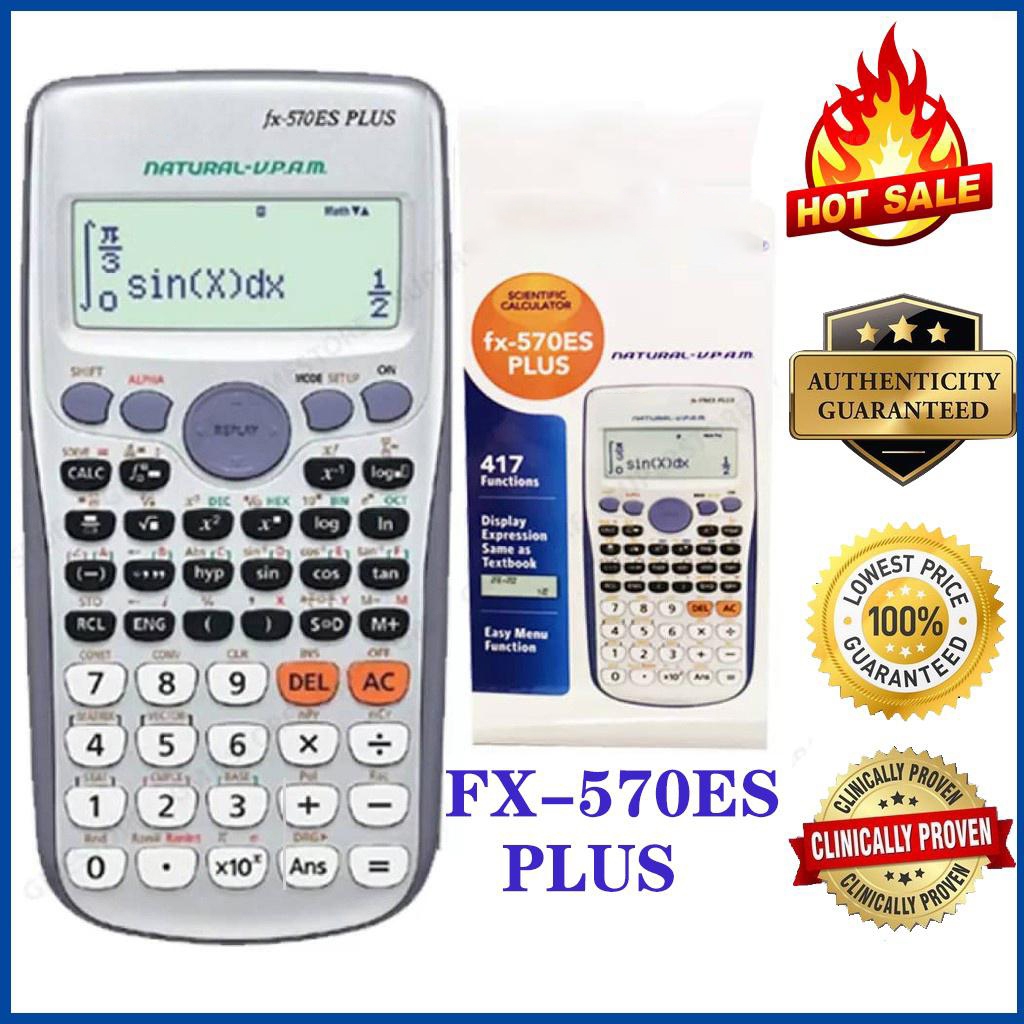 Scientific Calculator FX-570ES Plus New Model with 417 Functions ...