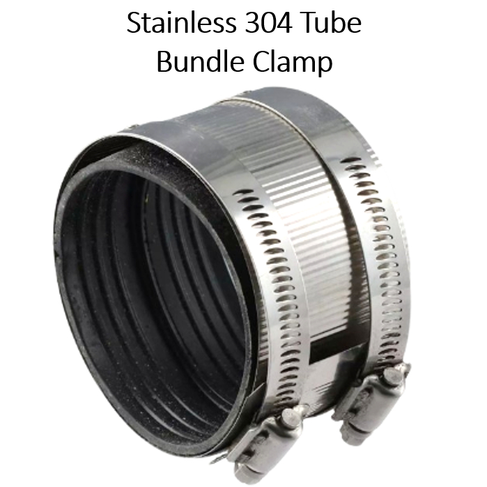 2-8 Inches Stainless 304 Tube Bundle Clamp Flexible Pipe Joint Metal ...