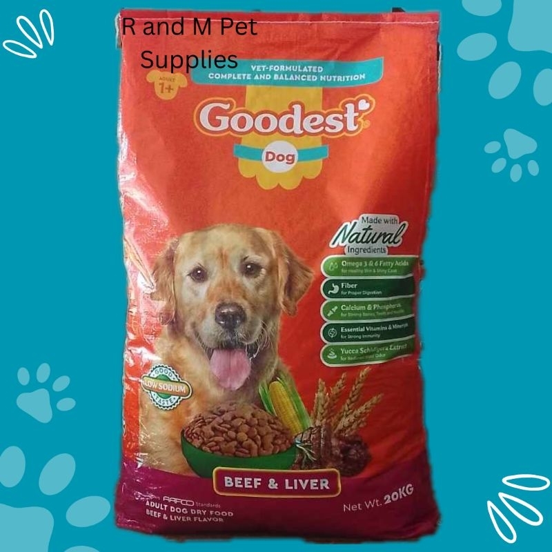 Goodest Dog Food 20kg Beef and liver Flavor for Your Adult Dog | Shopee ...