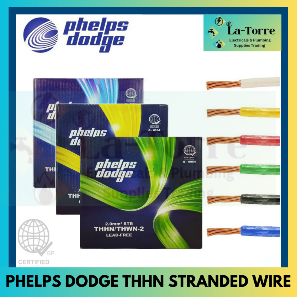 PHELPS DODGE THHN STRANDED WIRE (2.0, 3.5, 5.5 150mtrs) (8.0 100mtrs ...