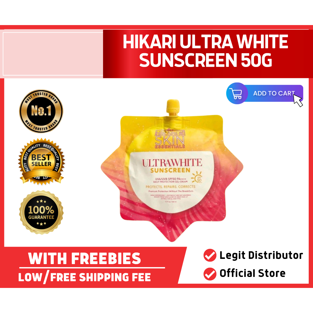 HIKARI ULTRA WHITE SUNSCREEN 50G | Shopee Philippines