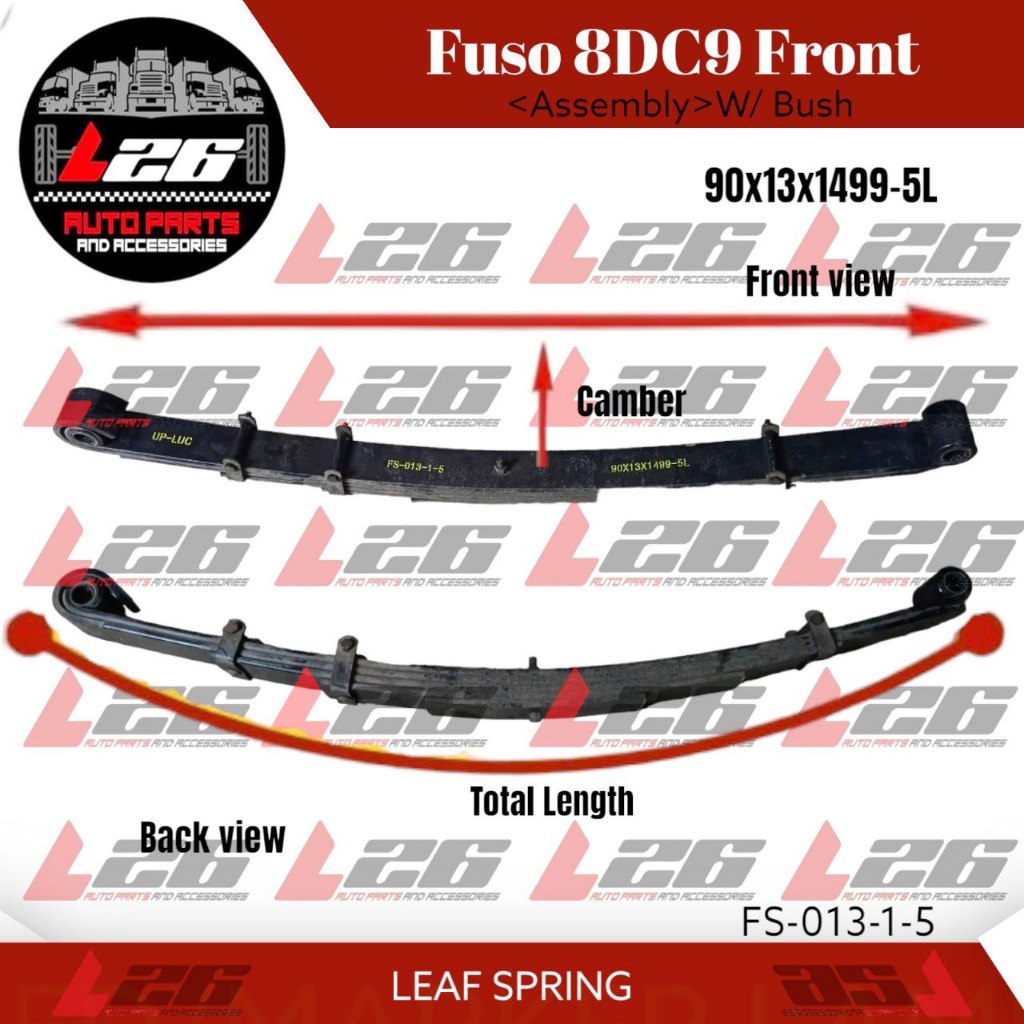 UP-LUC Leaf Spring Assembly Molye for Mitsubishi Fuso 8DC9 Front ...