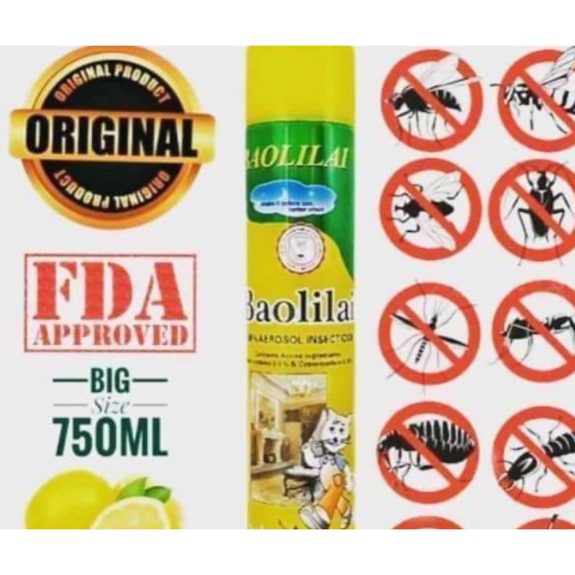 [lch_mall] Baolilai Aerosol Insecticide insect spray Big Bottle 750ml ...