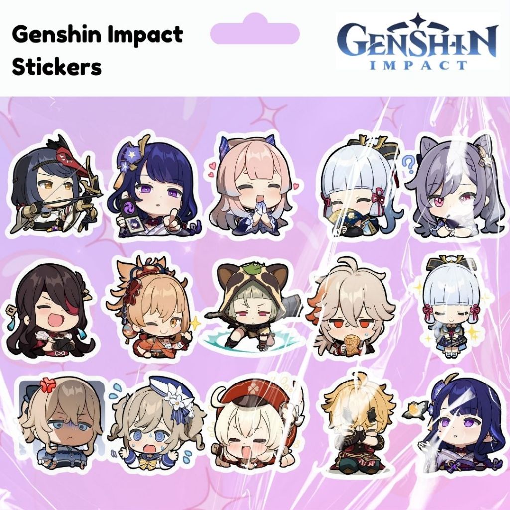 Genshin Impact Emote Stickers - Mondstadt Liyue Inazuma Sumeru Fontaine ...