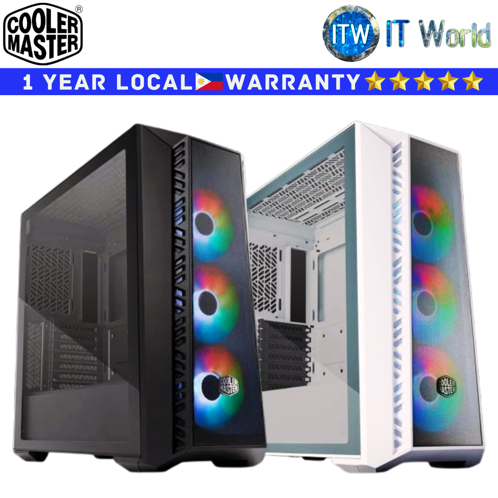 Cooler Master Computer PC Case MasterBox 520 Mesh Mid tower Tempered ...