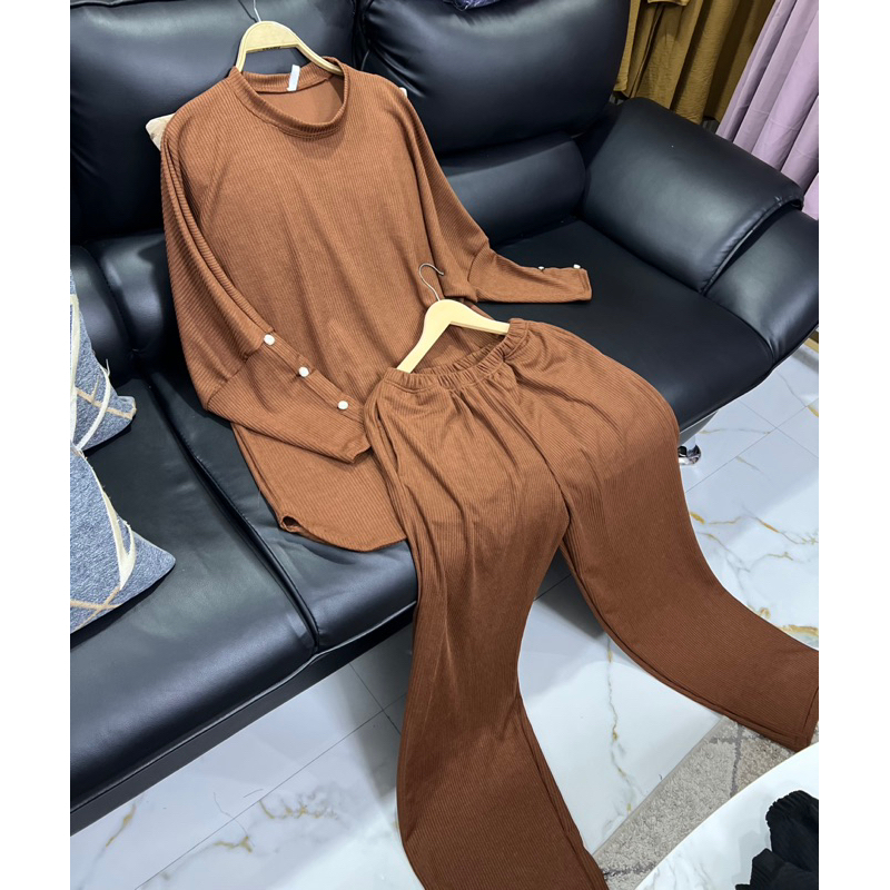 Our RUBI set Terno rib knitted cloth plus size | Shopee Philippines