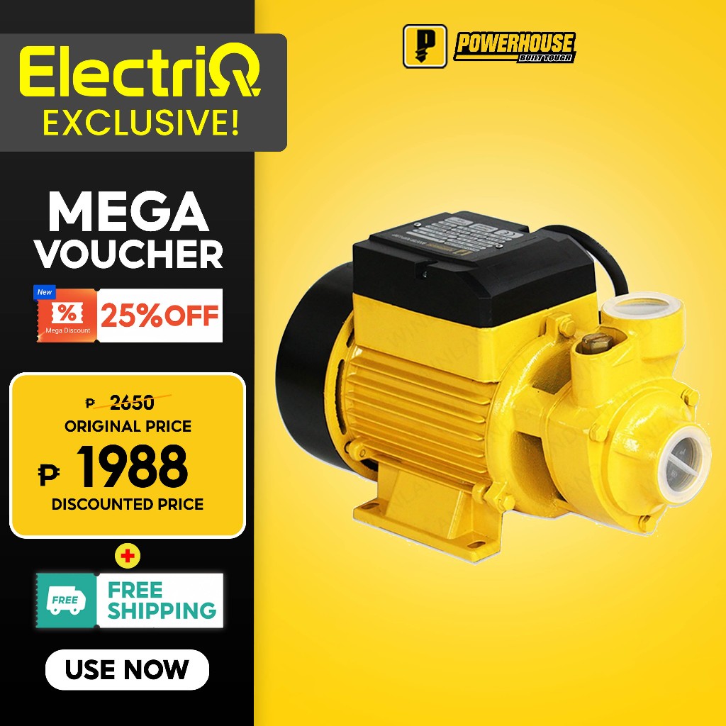 Electriq l Powerhouse Peripheral Booster Motor Water Pump 370W 0.5HP ...