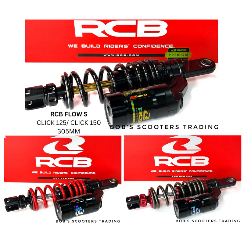 RCB FLOW S REAR SHOCK HONDA CLICK 125 / CLICK 150 (330MM) MONO SHOCK ...