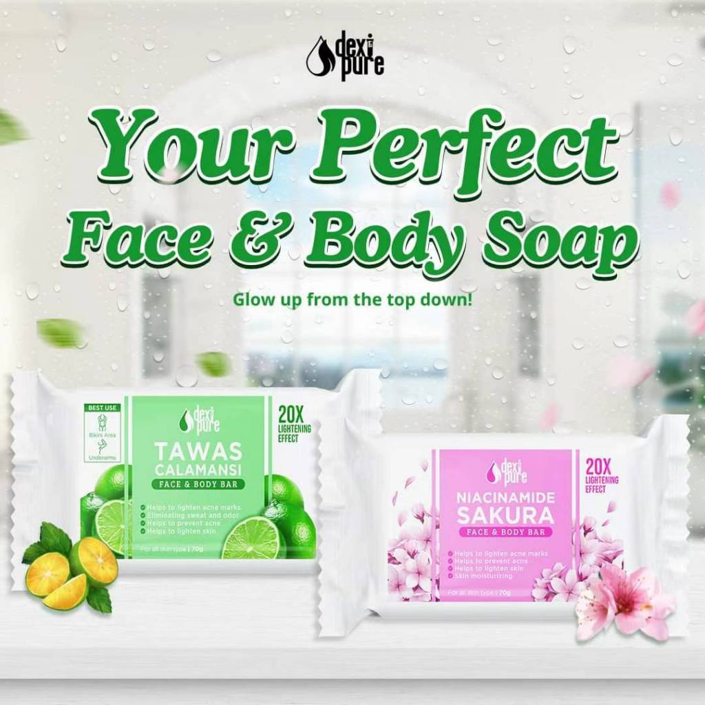Dexi pure tawas calamansi & niacinamide sakura soap 5pcs | Shopee ...