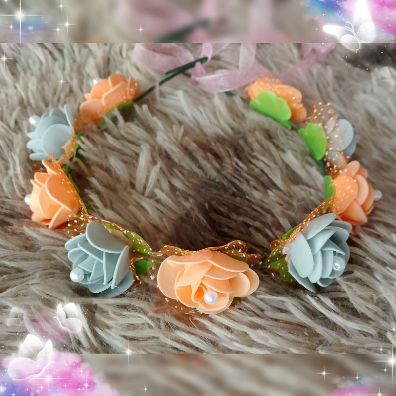 flower crown elegant for wedding (available in any color) | Shopee ...