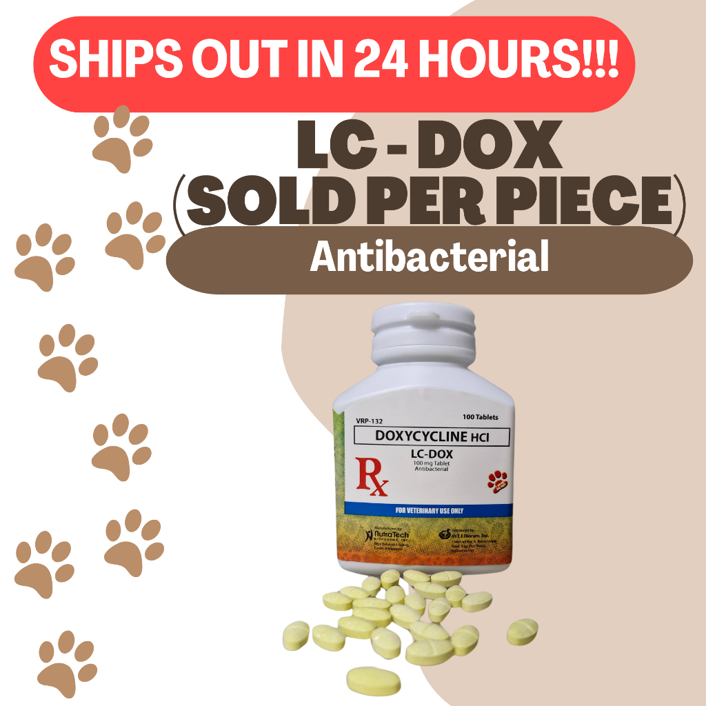 LC DOX TABLET 100mg Antibacterial FOR DOG & CAT SOLD PER TABLET Lc Vit ...