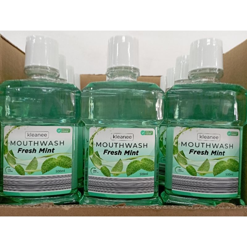 Kleanee Mouthwash Fresh Mint -500ml | Shopee Philippines