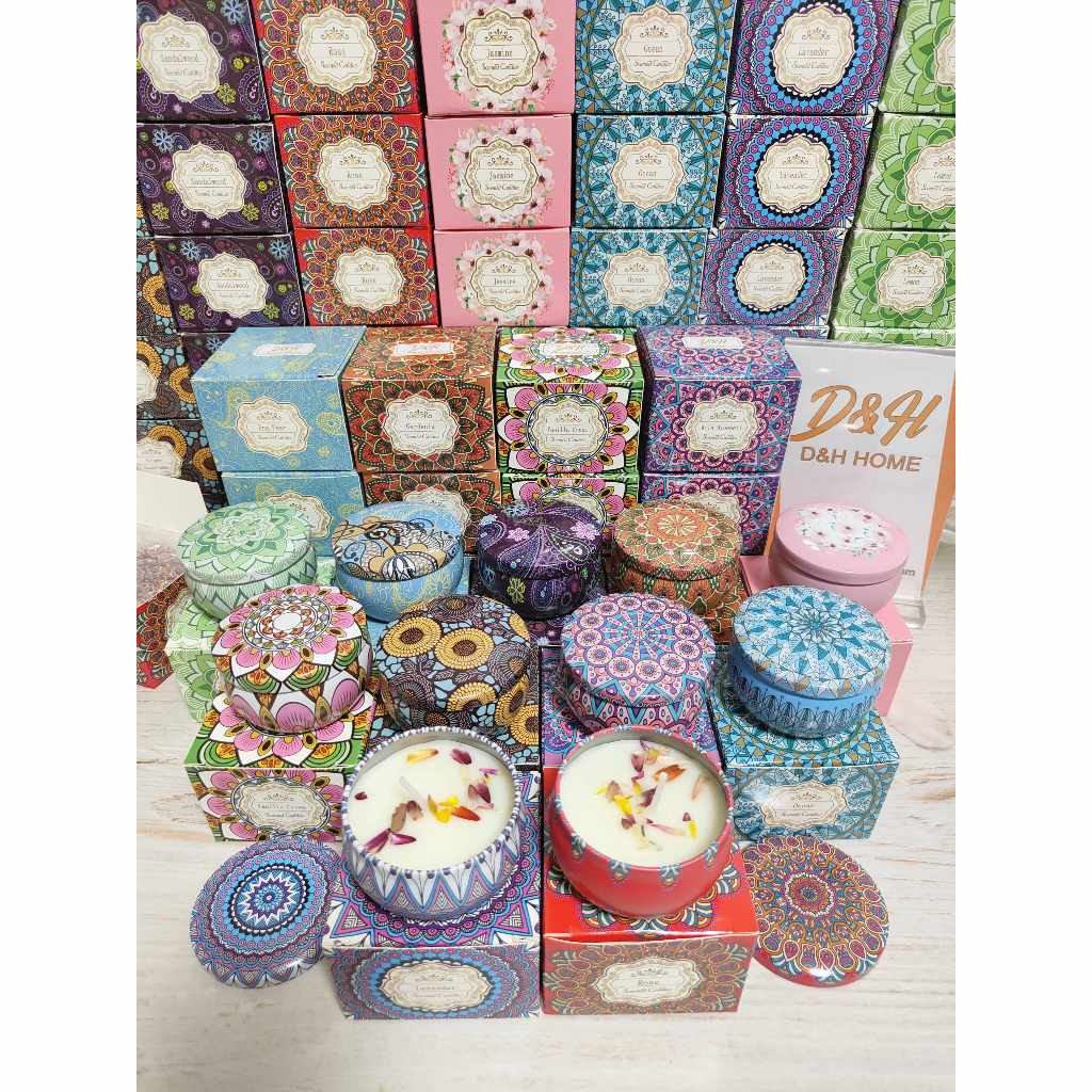 12PCS Flower Scented Candle Wedding 2024 Christmas Gift Home Fragrance ...