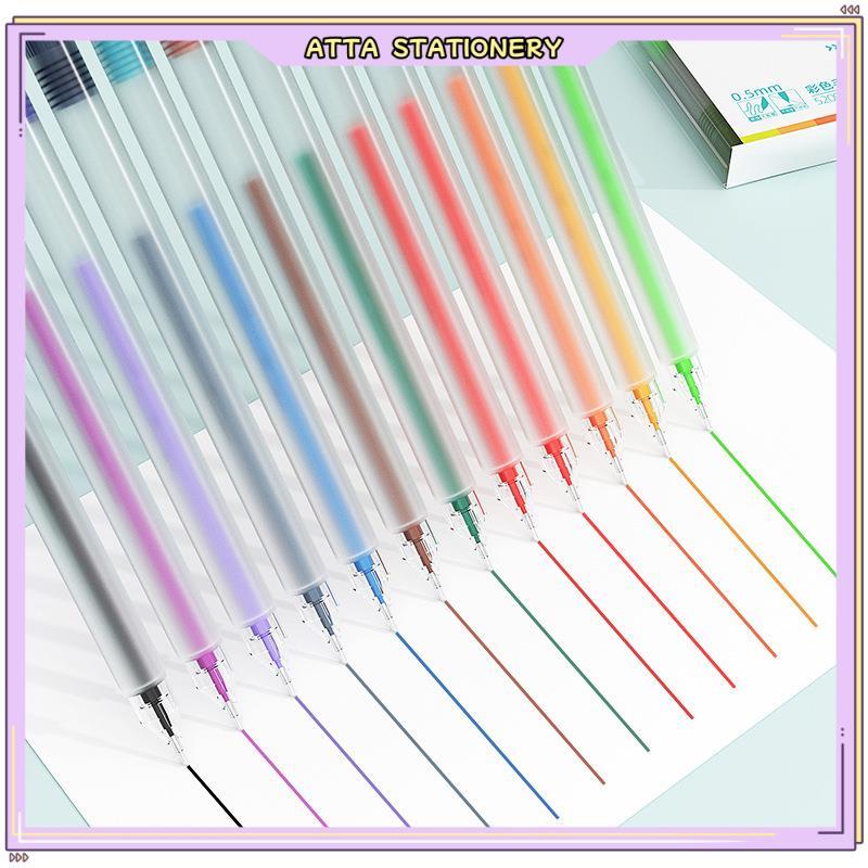 Matte Neon Color Gel Pen 12 in 1 Colors Fluorescence Pen School Office ...