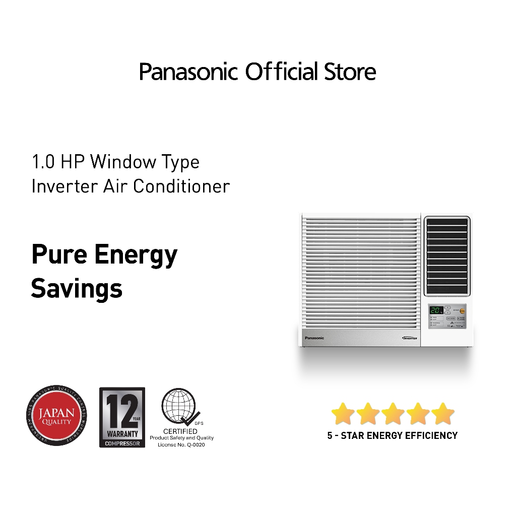 Panasonic CW-U921JPH 1.0HP Compact Size Inverter Window Type Air ...
