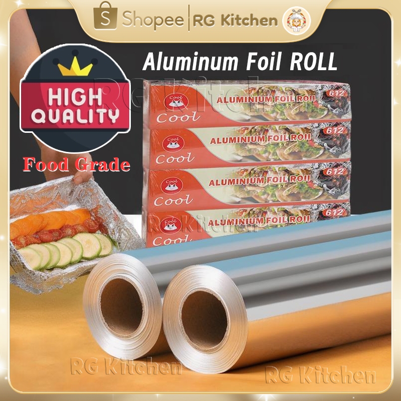 Aluminum Foil Kitchen Jumbo Roll 12" x 300 Meters Food Grade Foil ...