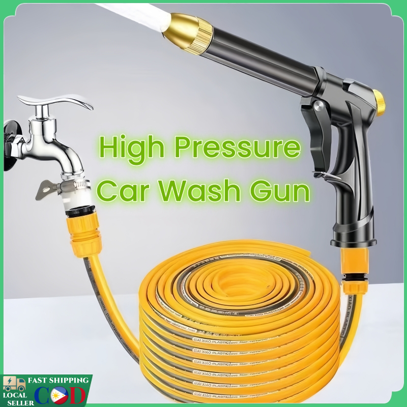 High Pressure water gun 5/10/15 meter hose Portable Car Wash spray gun ...