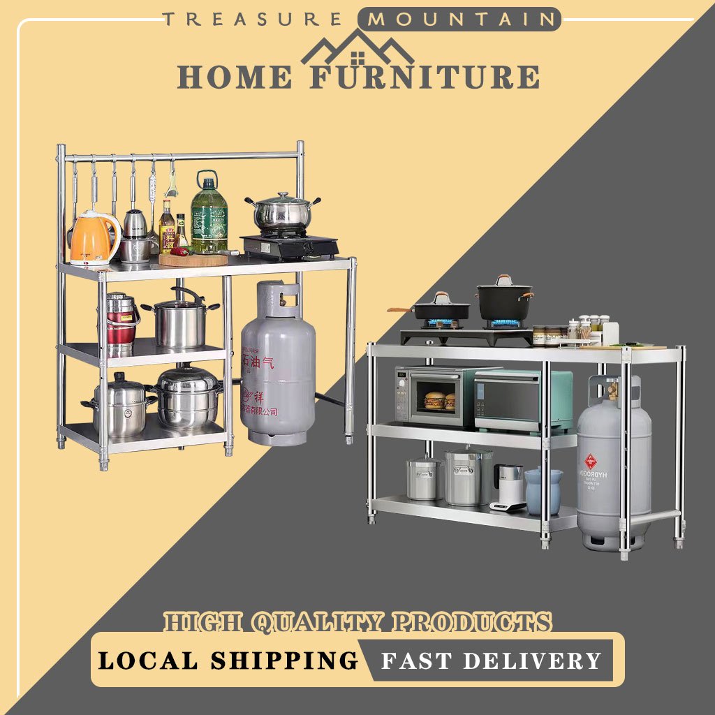 （COD)Treasure Mountain storage rack/kitchen rack/gas rack/gas stove ...